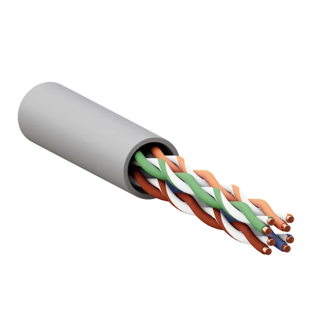 Кабель витая пара TERACOM PRO Cat.5E U/UTP 4 пары solid 24AWG оболочка LSZH нг(А)-HF цвет серый ...