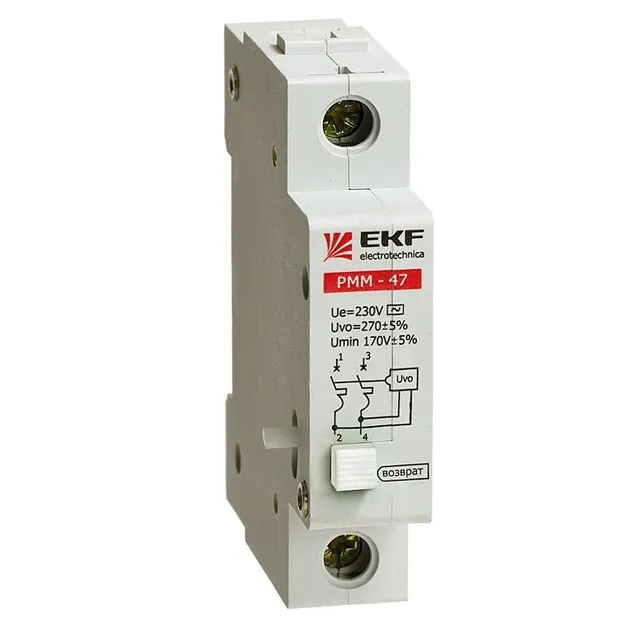 Расцепитель минимального и максимального напряжения РММ-47 EKF (для ВА с опломбировкой). Цены ...