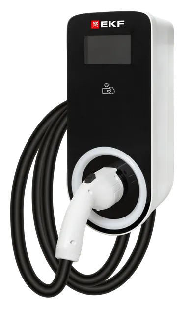Зарядное устройство для электромобилей переменного тока 7 кВт с Type 2 коннектором EKF Impulse ...