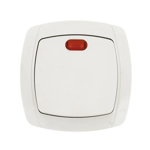 Париж Выключатель 1-клавишный с индикатором 10А белый EKF Simple. Цены, характеристики, фото на ...